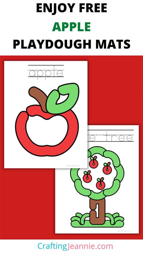 Apple Playdough Mats Free Pdf Crafting Jeannie
