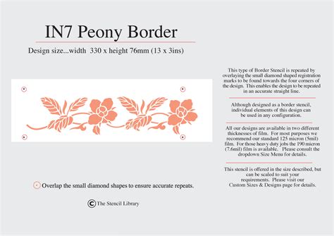 44 In7 Peony Stencil Library
