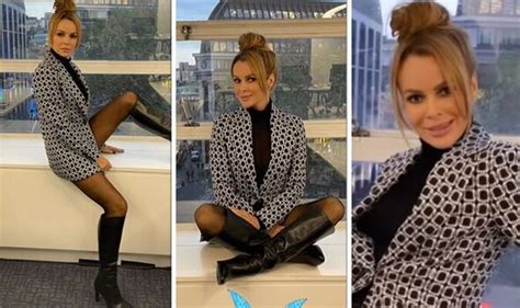 Amanda Holden Risks Wardrobe Malfunction As She Flashes Legs In Barely