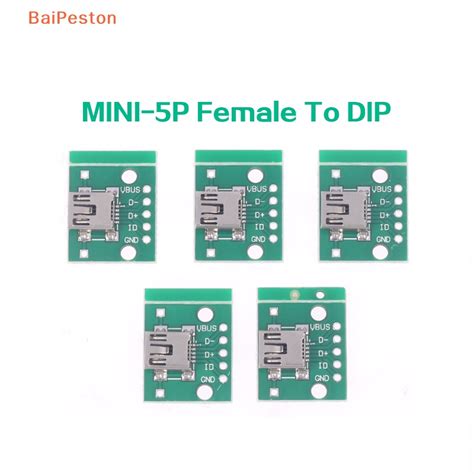 Set Bảng Mạch Chuyển Đổi Cổng Micro USB B Sang Cổng Cắm mm DIP PCB USB Chuyên Dụng