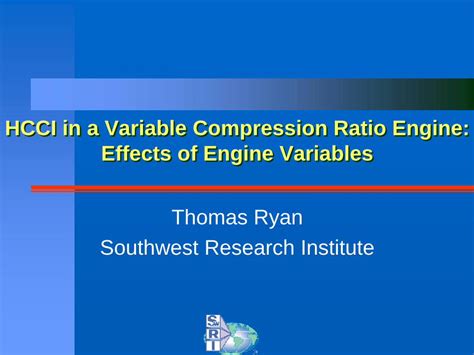 Pdf Hcci In A Variable Compression Ratio Engine … In A Variable