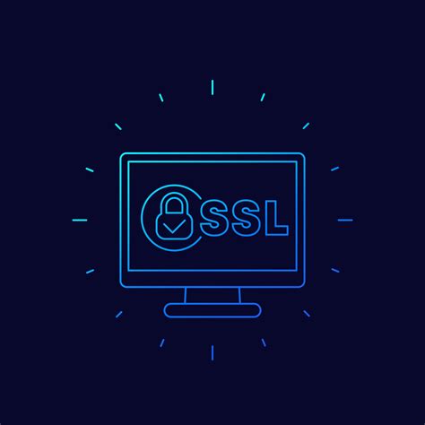 Ssl Secure Line Icon For Web Vector Art At Vecteezy