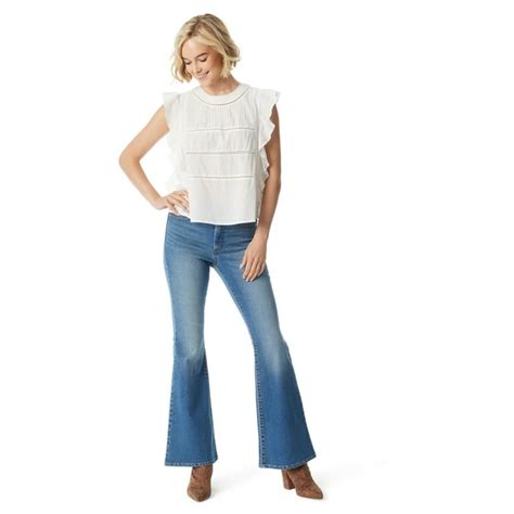 Jessica Simpson Womens Ruby Flutter Woven Top