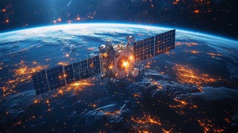 Advanced Satellite In Orbit Transmitting Critical Gnss Signals For Global Positioning And