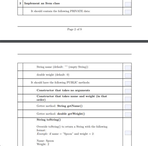 solved 3 implement an item class it should contain the
