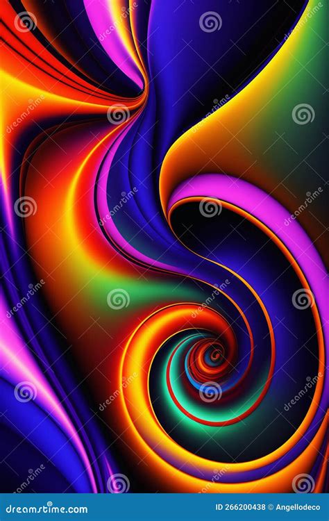 Helical Pattern Mosaic As Geometric Background Loop Puzzle Reflected Generative Ai Stock