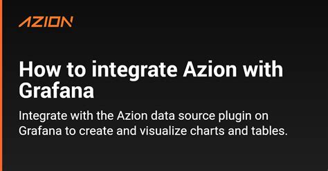 How To Integrate Azion With Grafana Azion Documentation