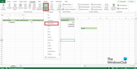 How To Use The Seriessum Function In Excel