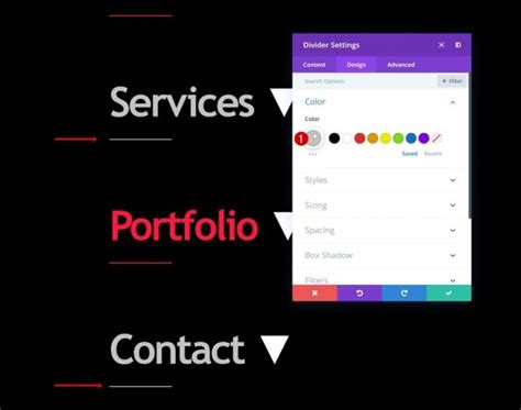 How To Create Hover Sections With Divis New Sizing And Overflow Settings