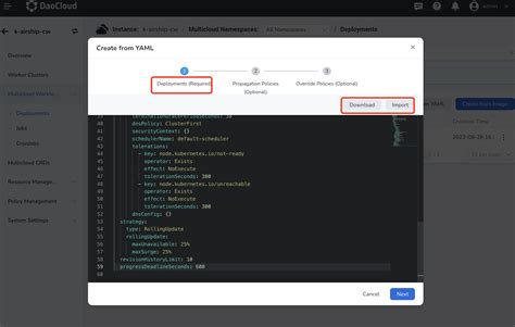 Create Deployment From YAML DaoCloud Enterprise
