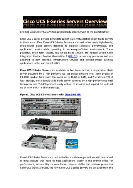 Cisco Ucs E Series Servers Overview Docx