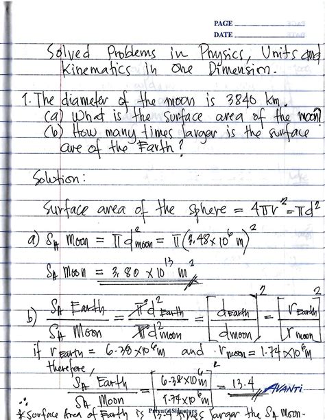 SOLUTION Solved Problems Physics Units And Kinematics In One Dimension