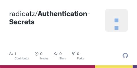Github Radicatz Authentication Secrets