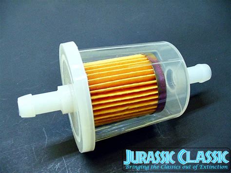 Universal Clear Inline Gas Fuel Filter 3 8” 9 5mm Jurassic Classic Auto Parts