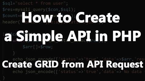 How To Create A Simple API In PHP YouTube