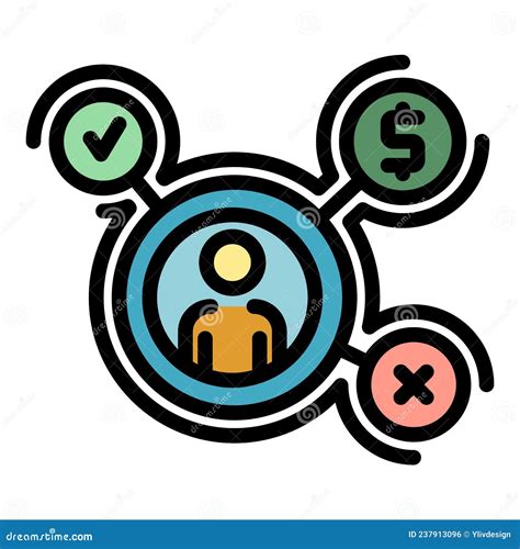 Customer Segmentation Icon Color Outline Vector Stock Vector Illustration Of Crowd