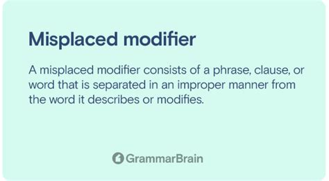 misplaced modifier adverb examples squinting modifier