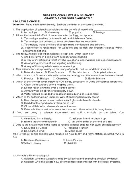 Science Exam Questions Covering Pythagoras Aristotle And Key Concepts Pdf Solubility Science Science Exam Questions Covering Pythagoras Aristotle And Key Concepts Pdf Solubility Science