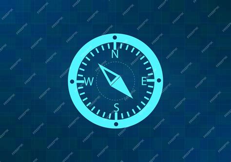 Premium Vector Compass Symbol Vector Illustration On Blue Background
