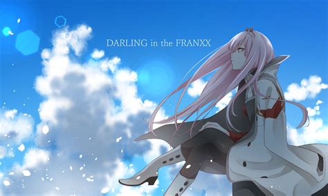 Обои на рабочий стол Аниме Милый Во Франксе Zero Two Дорогая В Franxx Хиро Дорогой Во