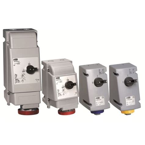 ABB Sockets With Interlocking Switches For Industrial Use Purnes