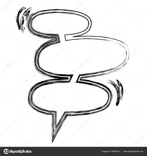 Blurred Silhouette Set Collection Oval Shape Dialog Box Stock Vector By
