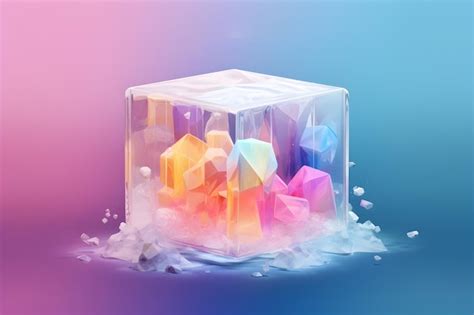 Premium Ai Image Abstract Background Of Translucent Colorful Cubes
