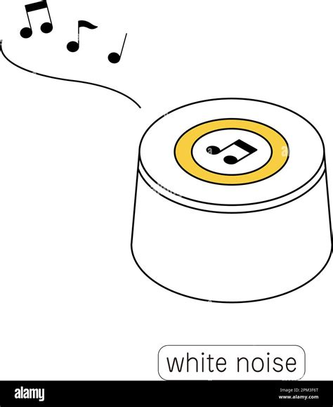 White Noise Illustration Of A Handy Noise Reduction Product Vector Illustration Stock Vector