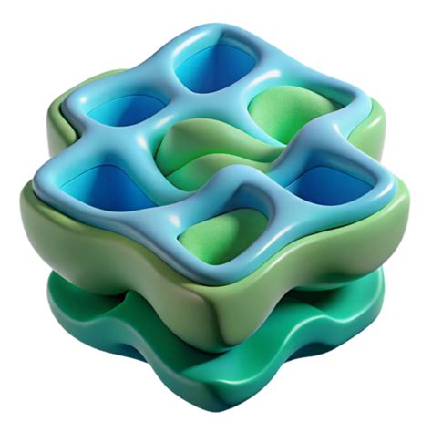 Abstract 3d Render Interlocking Organic Forms 56408739 Png