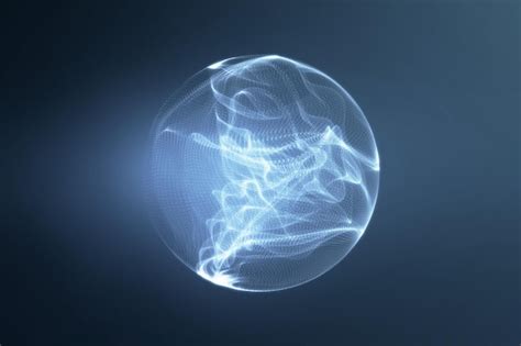 Premium Photo Abstract 3d Rendering Sphere Made Of Neon Dots Global