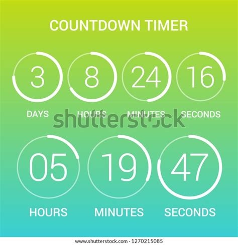 Circle Countdown Clock Counter Timer On Stock Illustration 1270215085 Shutterstock