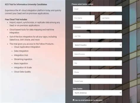 Informatica Cloud Data Integration Free Tutorial Registration Guide