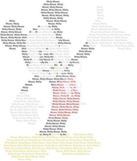 Mickey Mouse In Text By Firemistress On Deviantart