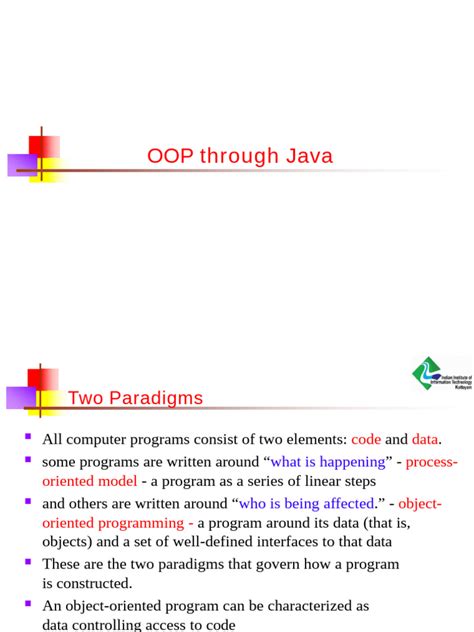 Oop In Java Part 1 Pdf Class Computer Programming Object