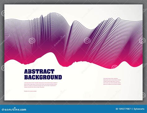 Vector Fluid Flow Wavy Abstract Background 3d Colorful Gradient Stock Vector Illustration Of