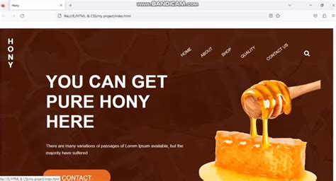 Doaa Mohammed On Linkedin Hony My First Project Using Html And Css