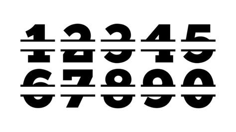 Monogram Split Frame Numbers Svg Cricut Cut File Silhouette Cameo