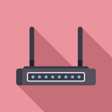 Internet Modem Icon Flat Vector Wifi Equipment Vector Art At