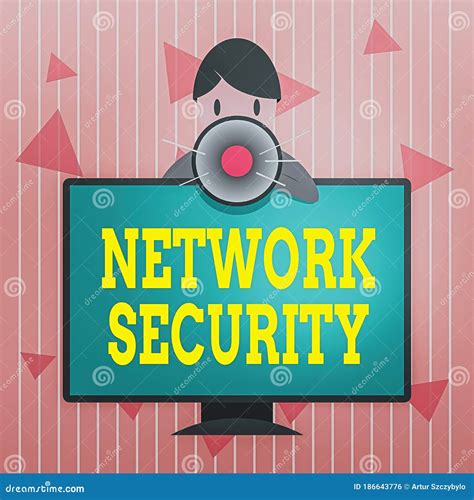 Handwriting Text Network Security Concept Meaning Practice Of Securing A Computer Web From