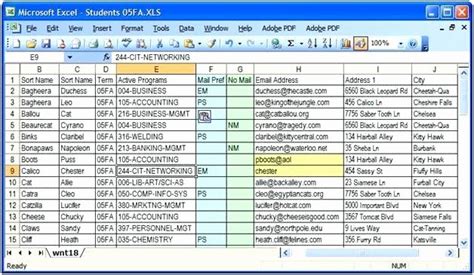 Excel Mailing List Template