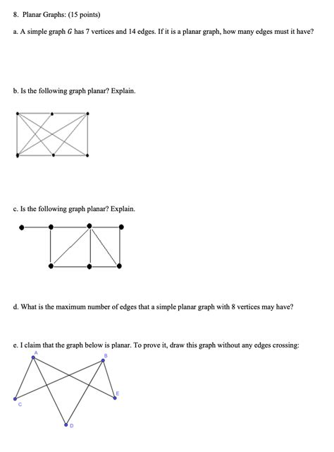 Solved A A Simple Graph G Has Vertices And Edges If Chegg