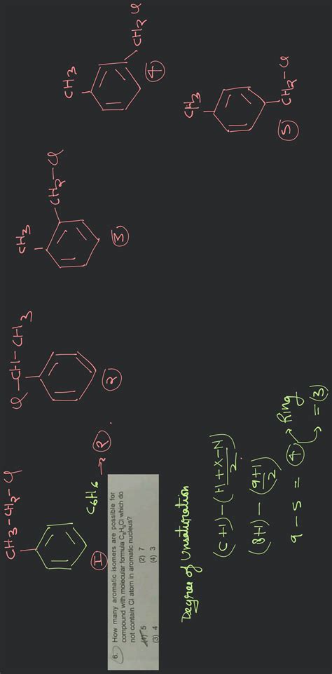 6 How Many Aromatic Isomers Are Possible For Compound With Molecular For
