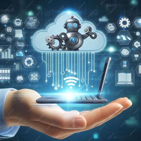 Photo Realistic As Cloud Computing Automation With Robotic Process Automation Rpa Symbols