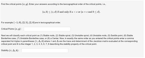 solved 3 points consider the second order nonlinear system