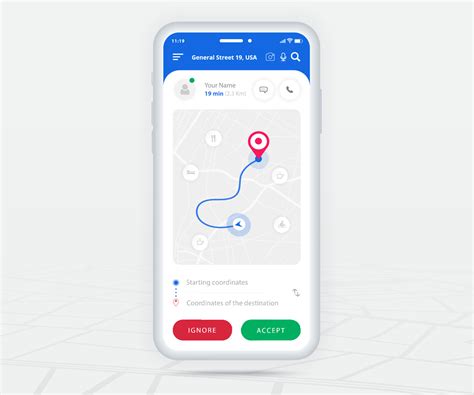 Map Gps Navigation App Ux Ui Concept Mobile Map Application