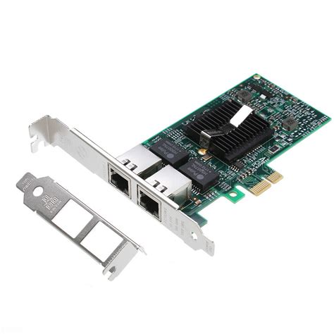 Intel 82575eb Dual Rj45 Lan Network Port 1gbps Pci E X1 Gigabit Pci