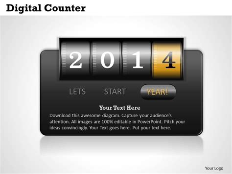 Digital Counter Powerpoint Template Slide Templates Powerpoint