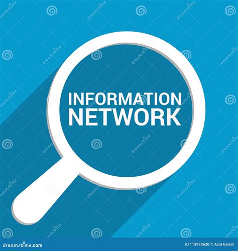 Data Concept Magnifying Optical Glass With Words Information Network Stock Vector