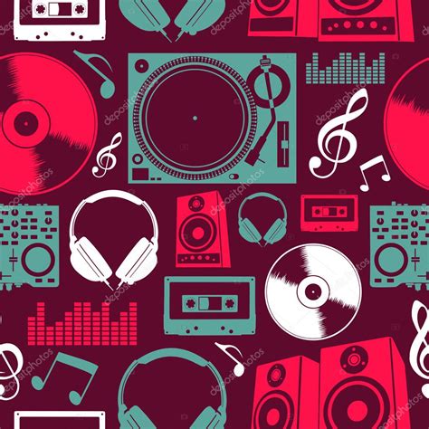 Music Icons Seamless Pattern Stock Vector By ©cienpies 11781025