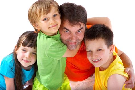 Tio Com Sobrinho E Sobrinha Imagem De Stock Imagem De Felicidade